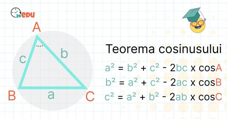 Teorema cosinusului - Formula și definiție - Blog 24edu