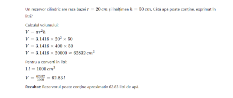 Volum cilindru – Formula de calcul - Blog 24edu